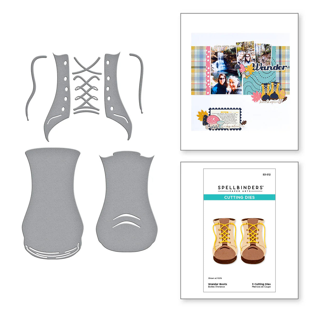 Wander Boots Cutting Dies Spellbinders S3-512 – Image Plus Scrapbook ...