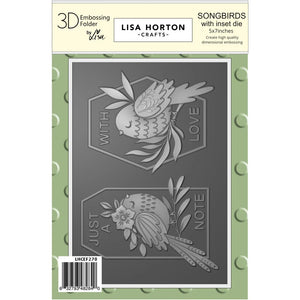 Songbirds with inset die 5x7” 3D Embossing Folder LHCEF270 – Image Plus ...