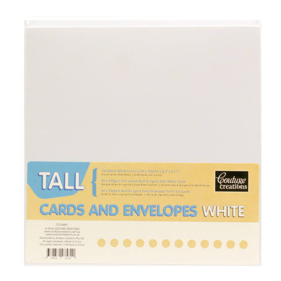 Tall Cards & Envelopes White – Image Plus Scrapbook Superstore