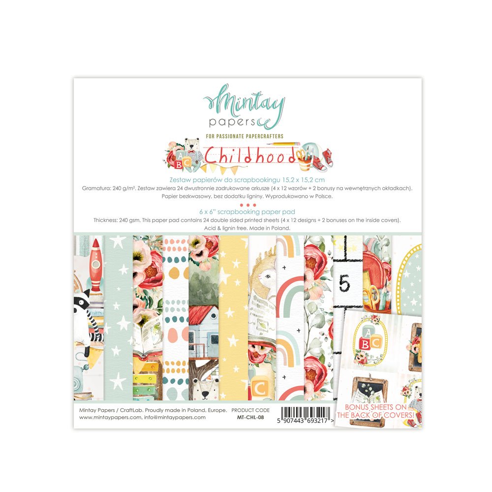 Childhood 12x12 Paper Pack Mintay MT-CHL-07 – Image Plus Scrapbook ...