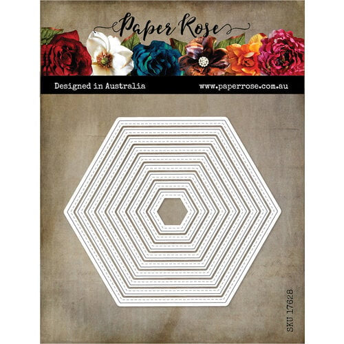 Stitched Hexagon Nested Die Set 17628 by Paper Rose – Image Plus ...